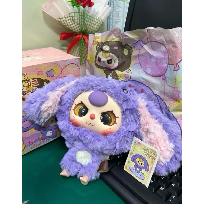 bbthree zip400 đầu to Thỏ tím S mắt dora(y hình) new full box card(đã ...