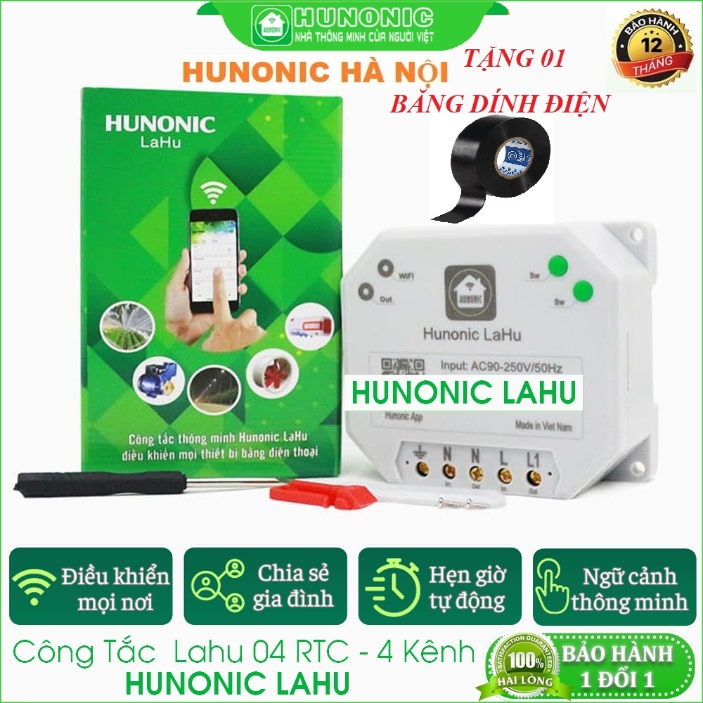 Công Tắc Wifi Thông Minh Hunonic Lahu, Điều Khiển Từ Xa Trên Điện Thoại ...