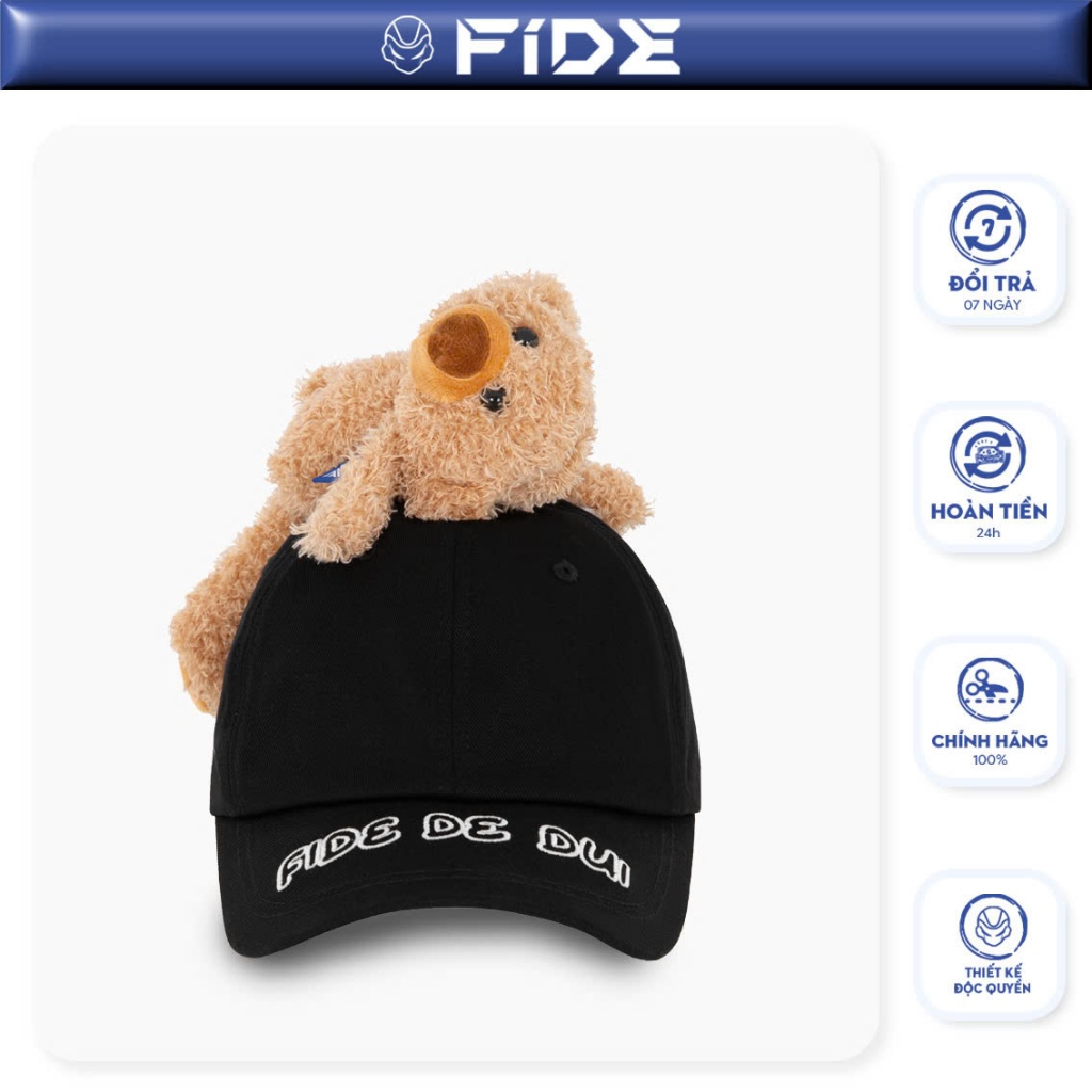 Mũ đính gấu FIDÉ Nón kết thêu FIDÉ unisex chính hãng FIDÉ đính gấu 01 ...