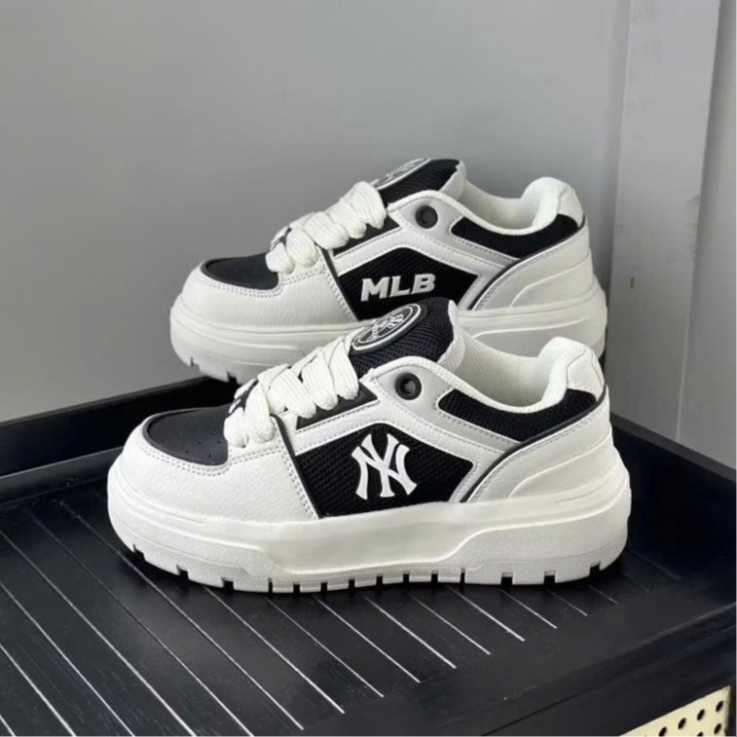 Giày MLB chunky line mới nhất 2024, Giày thể thao MLB NY trắng bản ...