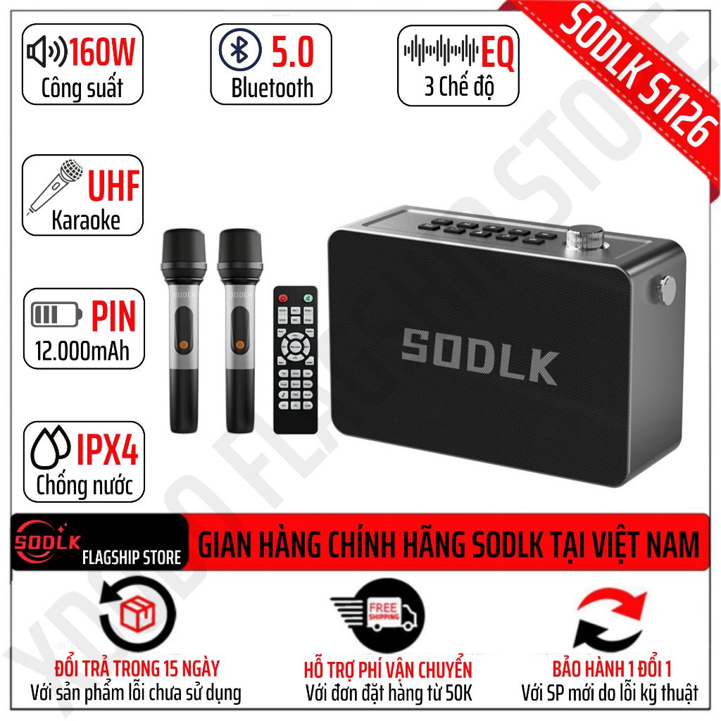 Loa Bluetooth Chính Hãng SODLK S1126 Công Suất 160W SSP Siêu Trầm ...