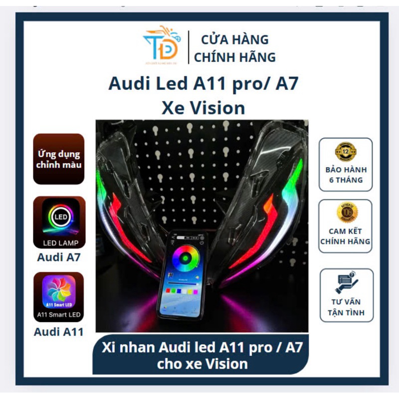 Đèn Demi xinhan Audi Led A7/ A11pro cho Vision 2014-2024 đổi màu qua ...
