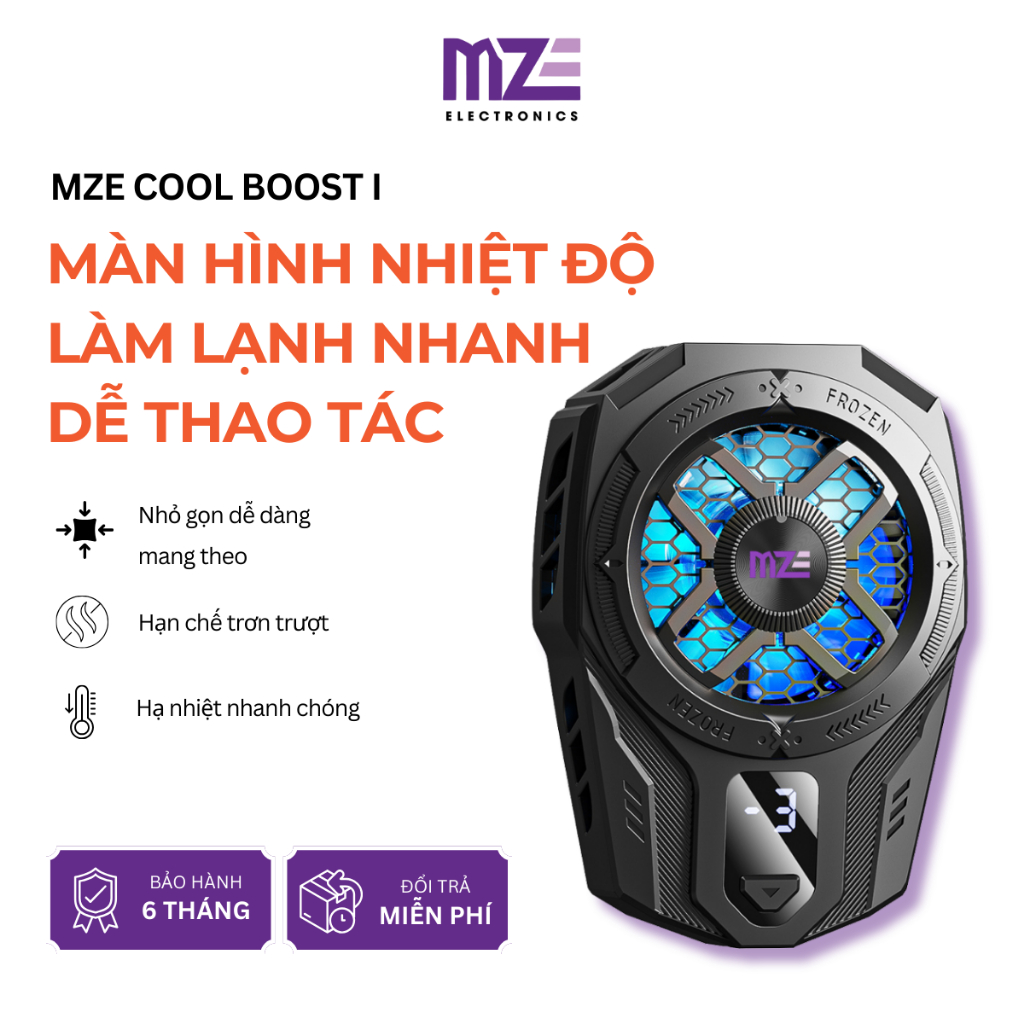 Quạt tản nhiệt điện thoại, sò lạnh MZE Cool Boost I CF01, làm lạnh ...