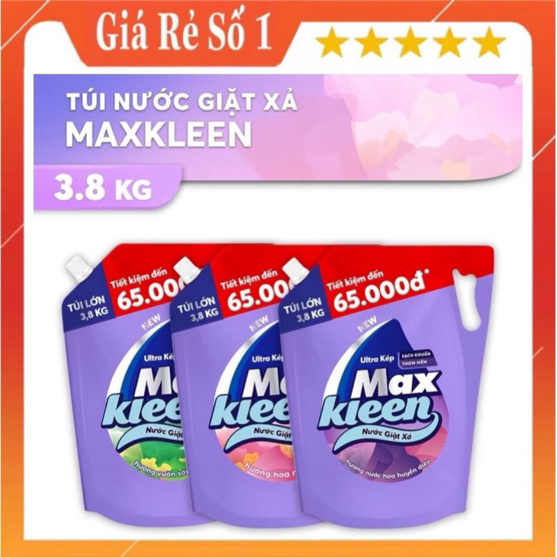 Nước Giặt Xả Maxkleen Túi 3.8Kg | Shopee Việt Nam