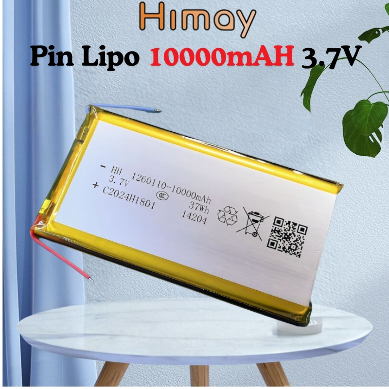 Pin Lipo 10000mAh Mới 3.7v Model 1260110 Chuyên Làm Sạc Dự Phòng Trong ...