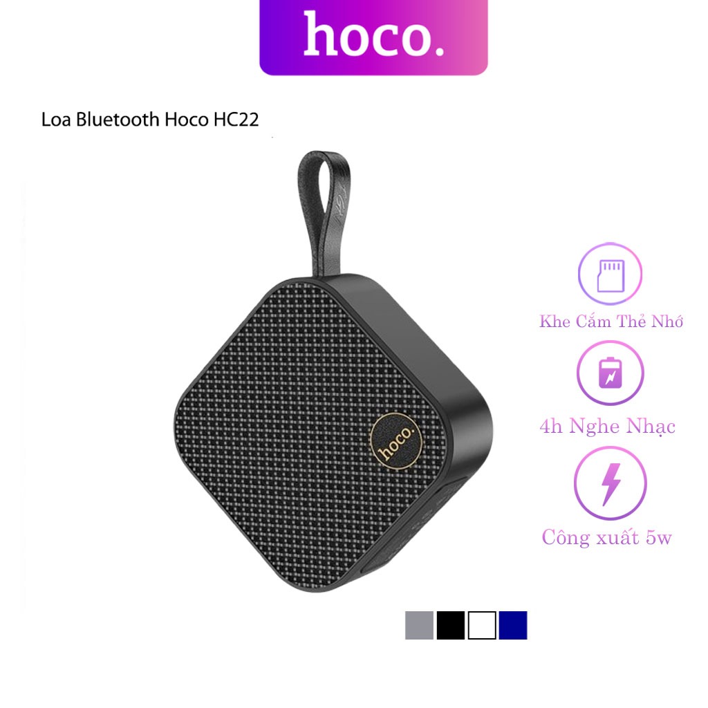Loa bluetooth Hoco HC22 BS60 hỗ trợ Bluetooth, FM, thẻ TF, đĩa U,TWS và ...