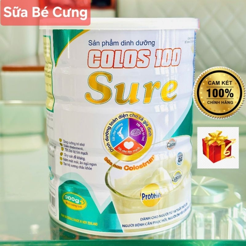 SỮA COLOS 100 SURE 900G DÀNH CHO NGƯỜI CẦN PHỤC HỒI SỨC KHỎE | Shopee ...