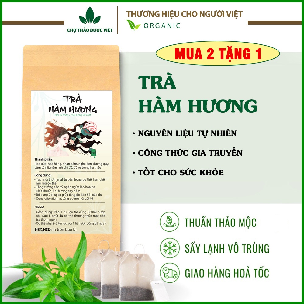 Trà hàm hương túi lọc (Trà tỏa hương, khửi mùi hôi, làm thơm cơ thể ...