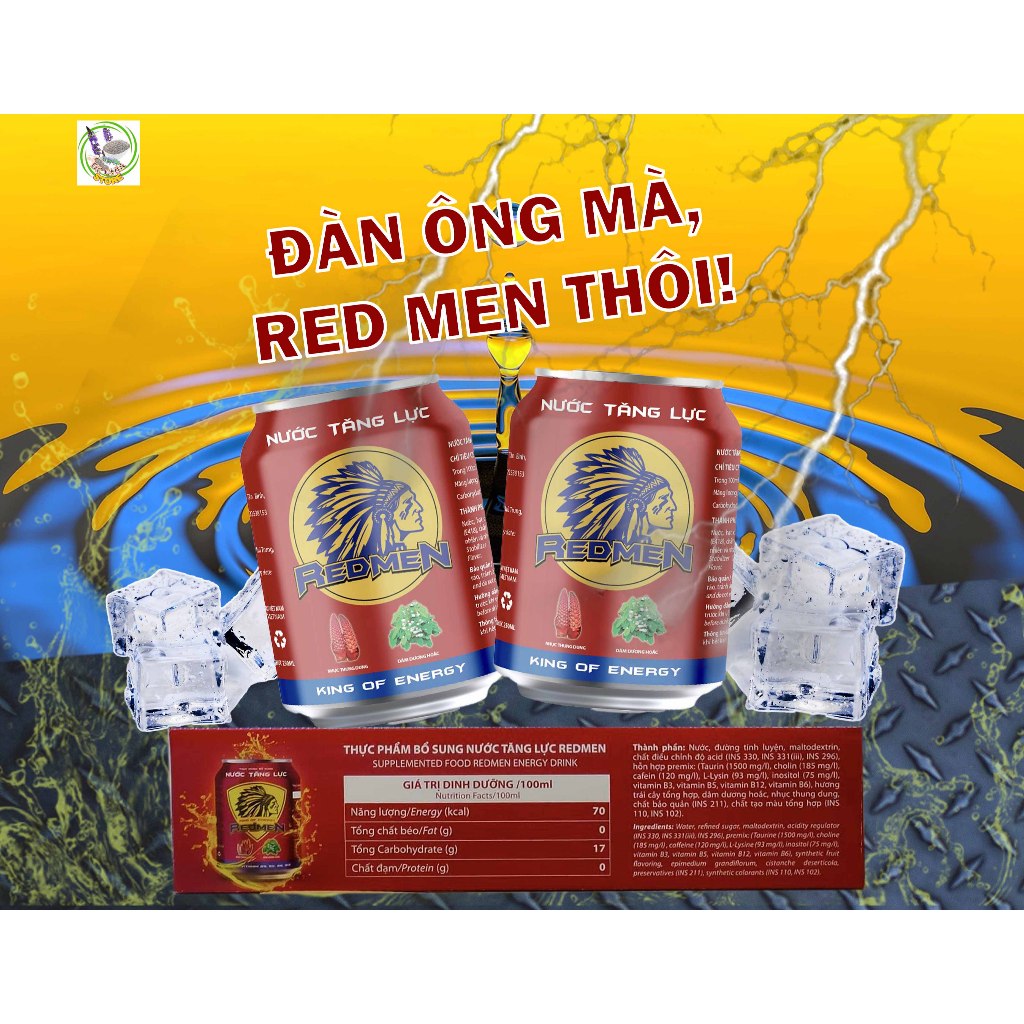 1 Lốc 6 lon nước tăng lực thảo dược Redmen 240ml | Shopee Việt Nam