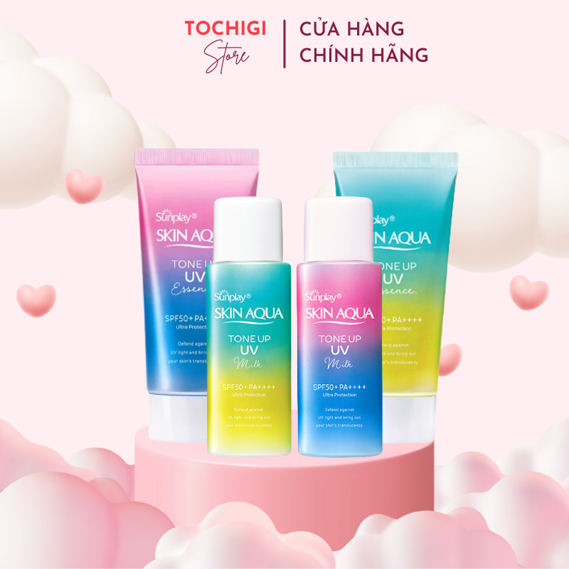 Kem chống nắng Sunplay Skin Aqua Tone Up UV Essence SPF50+ PA++++ | Shopee Việt Nam