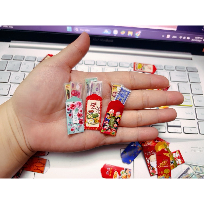 mô hình lì xi tết 2025 trang trí nhà búp bê, mô hình 1:12 1:6 OB11 | Shopee Việt Nam