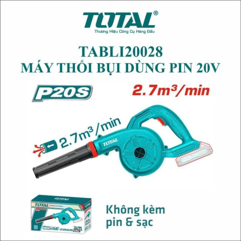 Máy thổi bụi dùng pin Lithium-Ion 20V (không kèm pin & sạc) Total TABLI20028 | Shopee Việt Nam