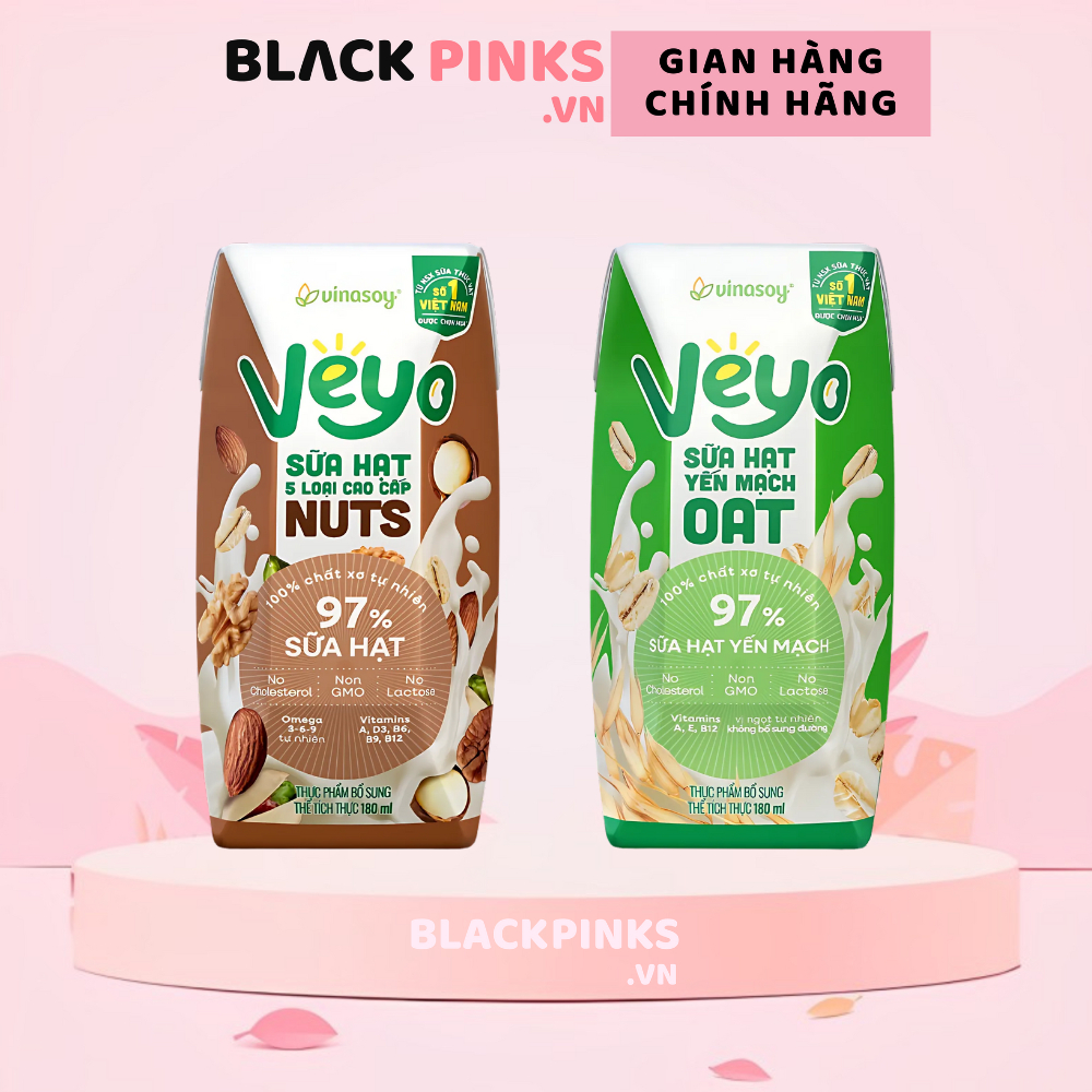 Thùng 30 hộp sữa hạt Veyo 5 loại hạt cao cấp/ yến mạch 180ml | Shopee Việt Nam