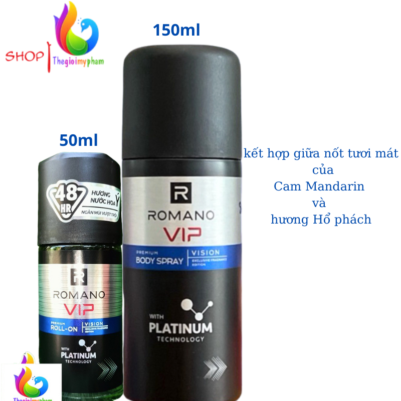 Combo Romano Vip Vision Lăn 50ml + Xịt 150ml | Shopee Việt Nam