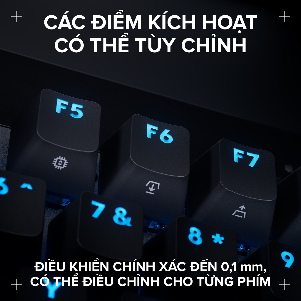 Bàn phím Game có dây Logitech G PRO X TKL RAPID, Analog switch từ tính ...