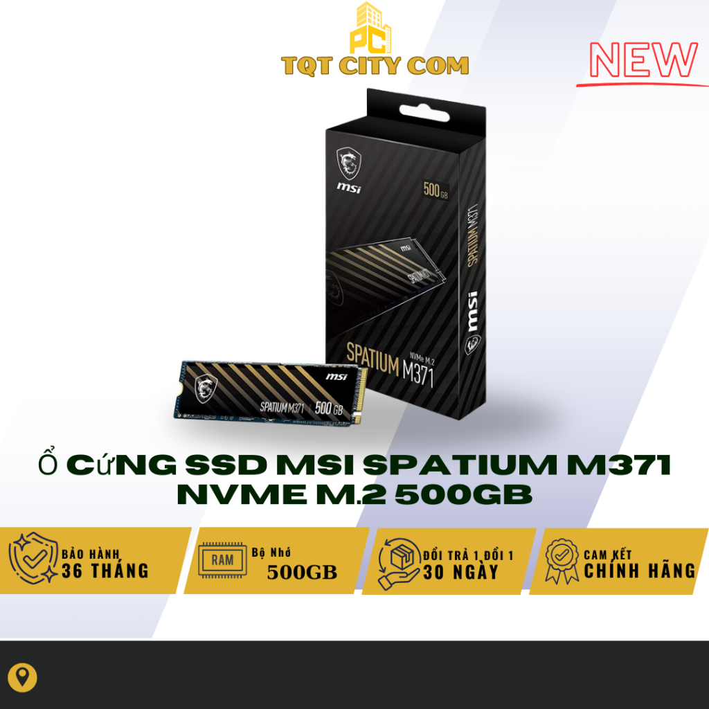 Ổ cứng SSD MSI SPATIUM M371 NVMe M.2 500GB - NEW | Shopee Việt Nam