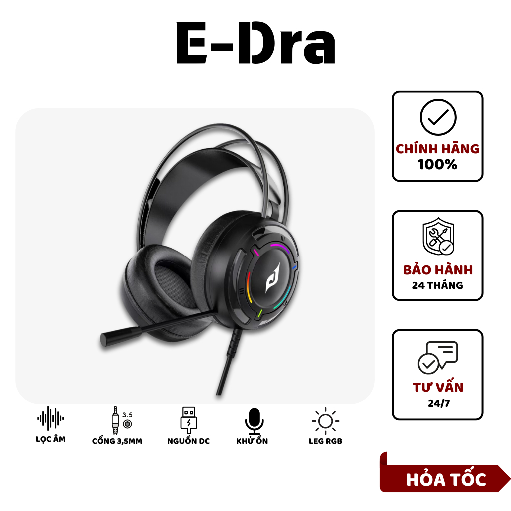 Tai Nghe Chụp Tai GAMING E-DRA EH404/EH405/EH406 âm vòm 7.1 có Mic ...