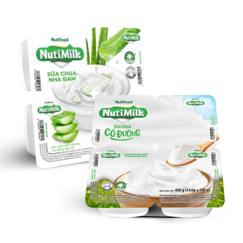 Thùng 48 hộp sữa chua Nutimilk có đường/nha đam 100g | Shopee Việt Nam