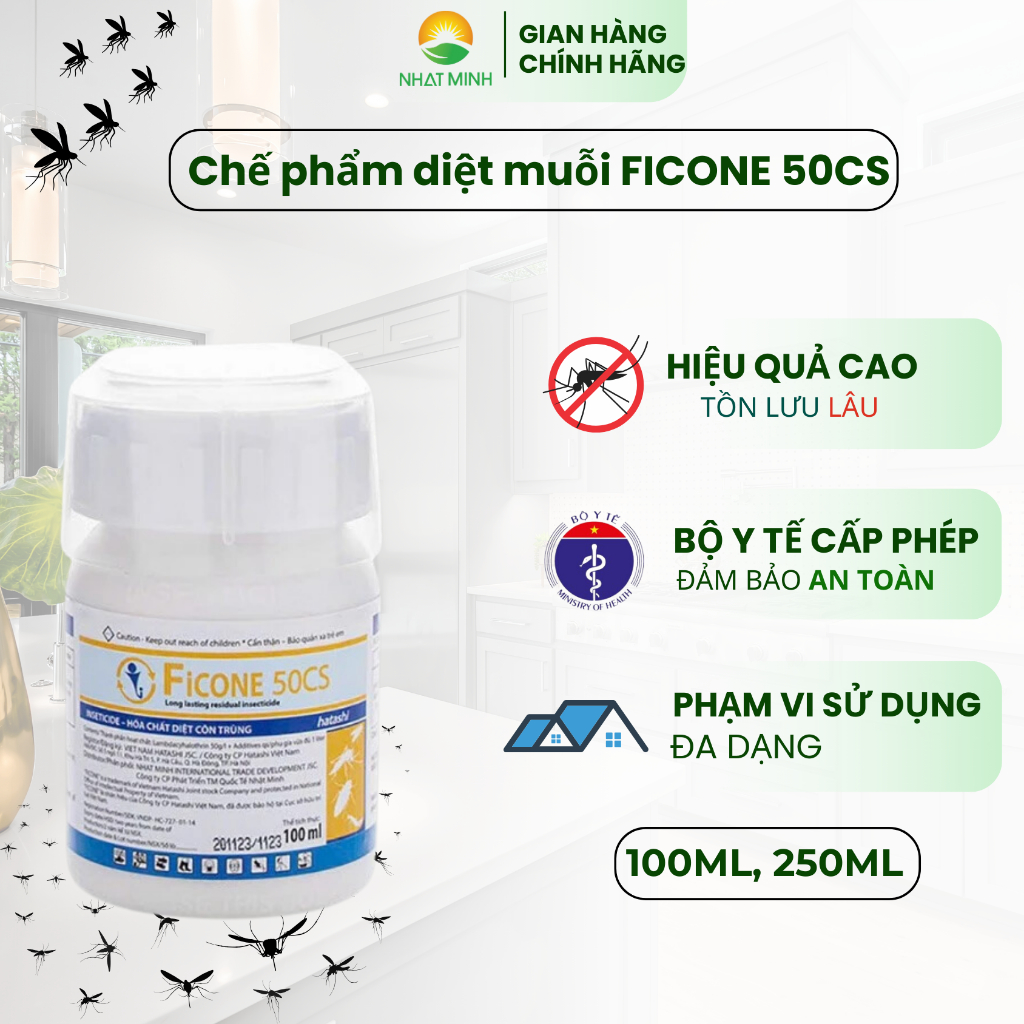 Thuốc diệt muỗi FICONE 50CS diệt côn trùng bay và bò an toàn cho người sử dụng | Shopee Việt Nam
