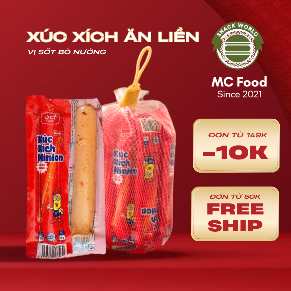 Xúc Xích Ăn Liền Minion Sốt Bò Nướng Oci Food, Đồ Ăn Vặt Xúc Xích Ăn ...