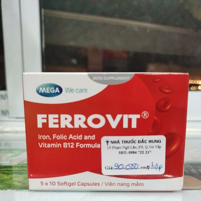 TPBVSK vitamin Ferrovit Mega We care hỗ trợ bổ sung sắt và vitamin ...