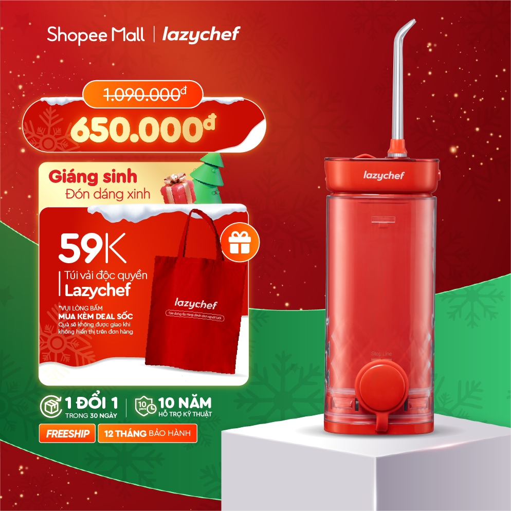 [KOC Live 12.12] Máy Tăm Nước Cầm Tay Gấp Gọn Lazychef 3s - Chống Thấm ...