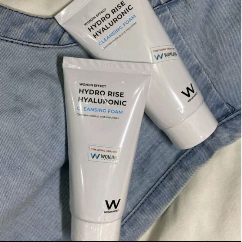 Sữa rửa mặt Wonjin Effect Hydro Rise Hyaluronic Cleansing Foam 80ml (hàng cty có tem phụ ...