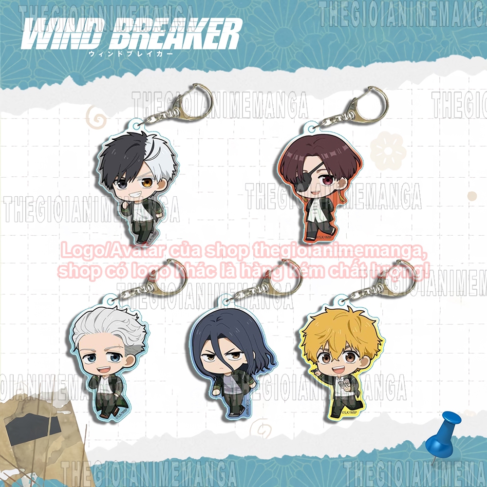 Móc khóa WIND BREAKER ver ĐI in hình chibi anime mica quà tặng xinh xắn ...
