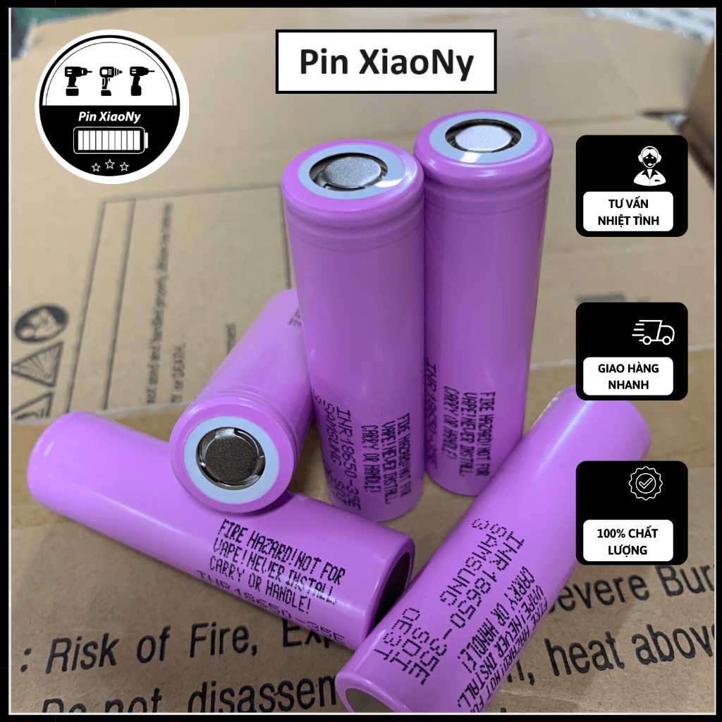 Pin 18650 3500mah Samsung INR - 35E hàng mới date mới | Shopee Việt Nam