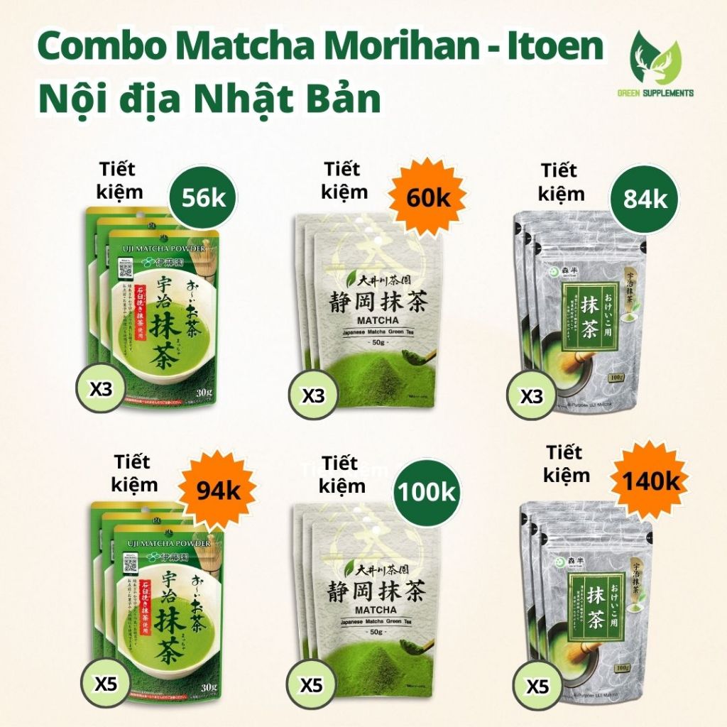 Combo Matcha Morihan - Itoen - Shizuoka Uji Matcha Nhật Bản Pha Uống ...