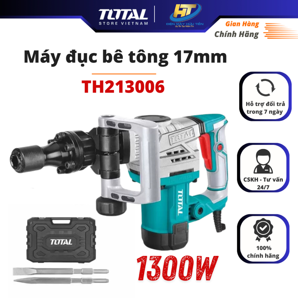 Máy đục bê tông TOTAL TH213006 1300W | Shopee Việt Nam