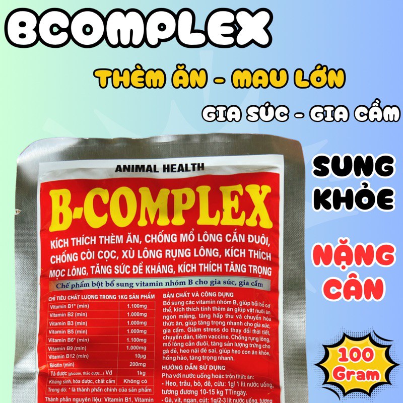 Bcomplex bổ sung vitamin khoáng chất gói 100gram | Shopee Việt Nam