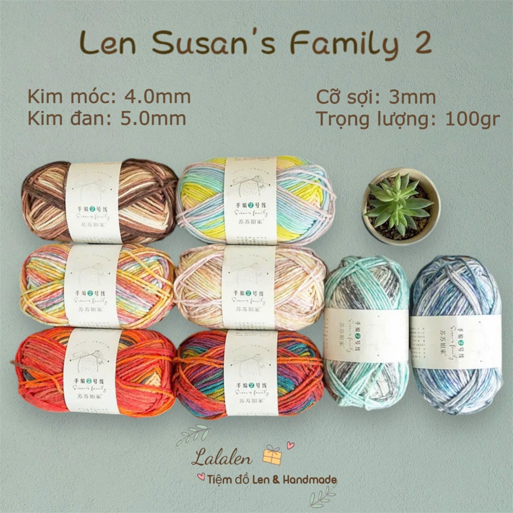 Len Susan Family 2 - Bảng Màu Loang - Cuộn 100gr | Shopee Việt Nam