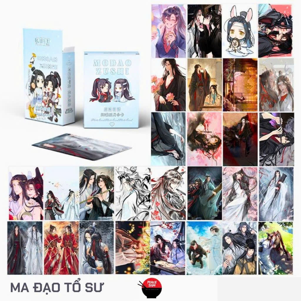 Hộp ảnh lomo MA ĐẠO TỔ SƯ card manhua boylove bl sưu tầm 55 ảnh thẻ bo ...
