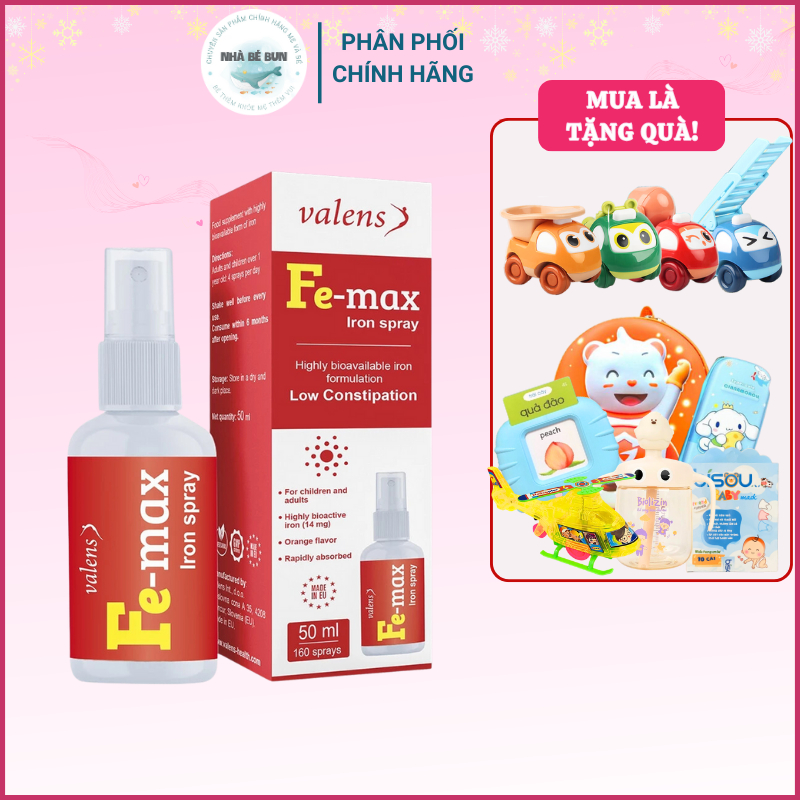 Sắt Xịt Femax Iron Spray Cung Cấp Sắt Cho Bé, Fe max Hỗ Trợ Tạo Máu ...