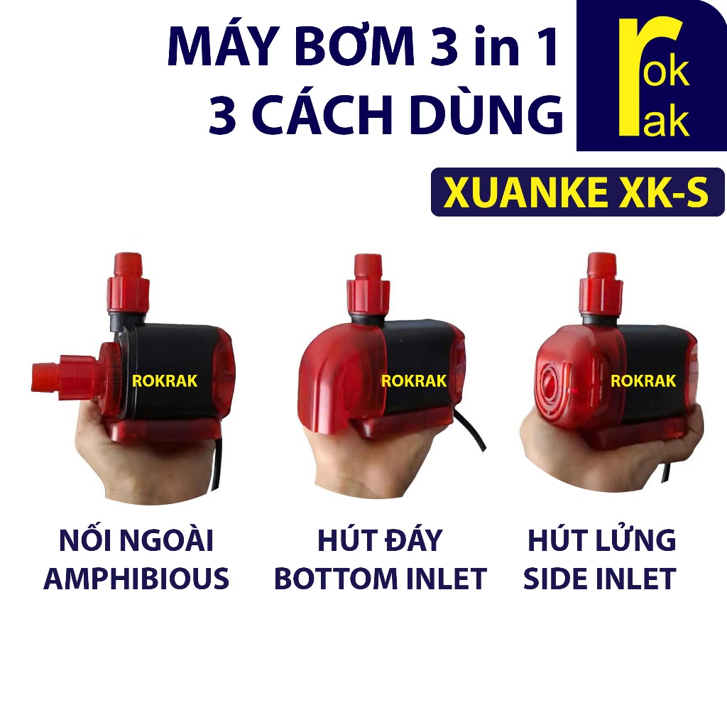 Máy bơm 3 cách dùng XUANKE XK S 1500 2000 2500 3500 l/h cho hồ cá sang ...