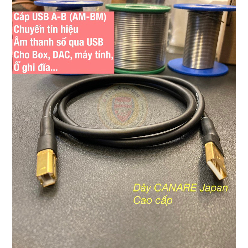 Dây USB Hifi 3.0 A+b ( USB). Cáp USB DAC Sound card DIY AM-BM USB Cable for High Performance ...