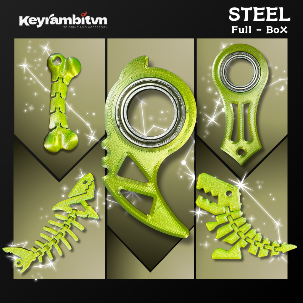 [FULL-BOX] STEEL - Hộp Keyrambit/ Phụ Kiện - Phiên Bản Ánh Kim - Đọc Kỹ ...