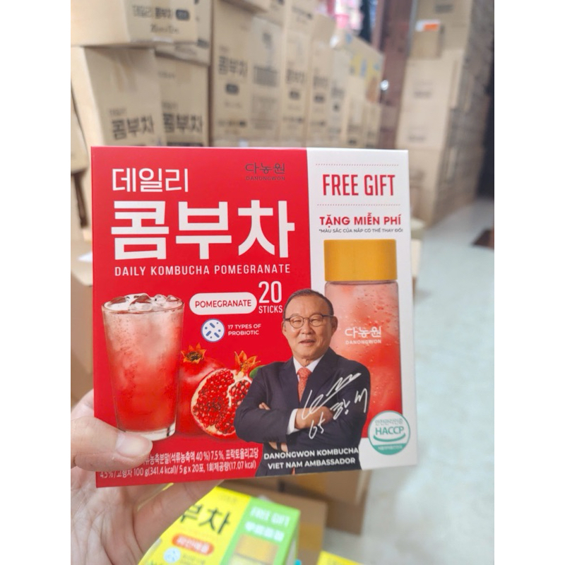 (Mẫu mới) Combo 20 Trà Kombucha Danongwon Dalily Kombucha vị LỰU TẶNG BÌNH (5Gx20 Gói) | Shopee ...