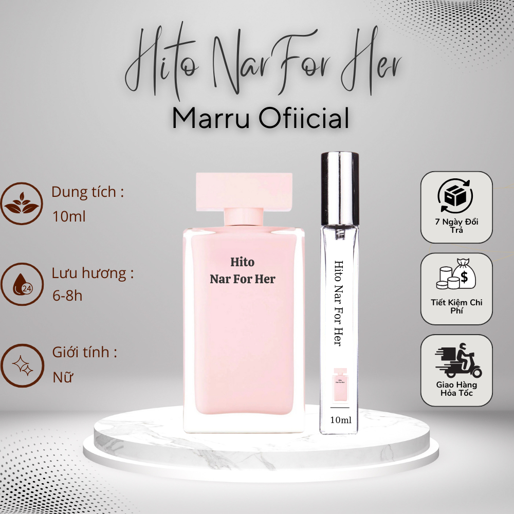 Nước hoa nữ HITO Nar For Her EDP (hồng nhạt) hương thơm ngọt ngào trong ...