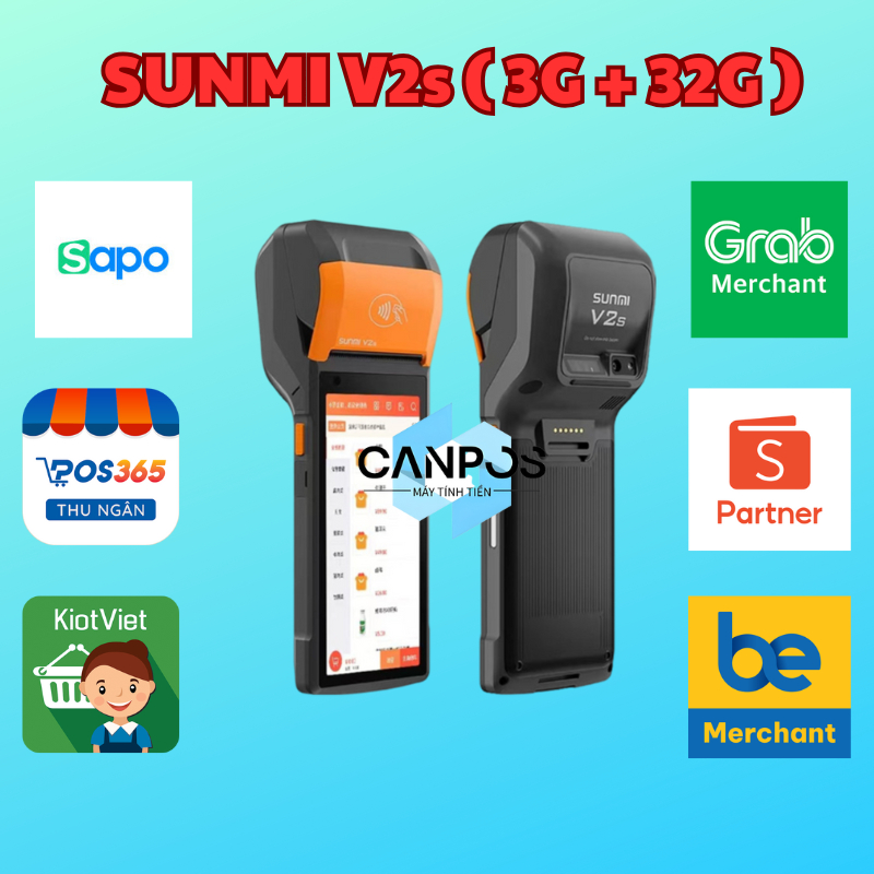 Máy Pos Sunmi V2s ( 3G - 32G ) Cấu hình mạnh LIKE NEW 97,98% Tặng kèm phần mềm bán hàng | Shopee ...