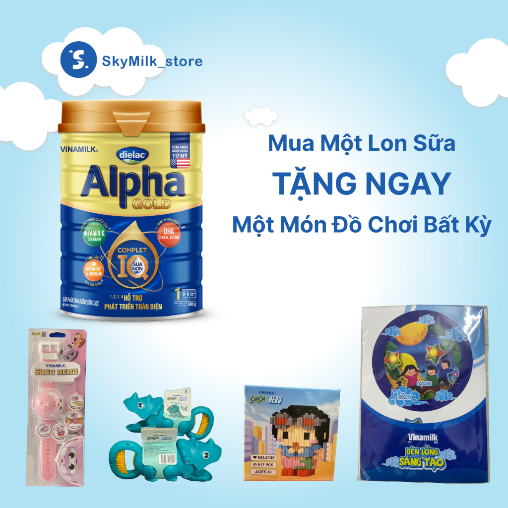 Sữa bột Dielac Alpha Gold 1 - Hộp thiếc 800g - KÈM QUÀ TẶNG | Shopee ...