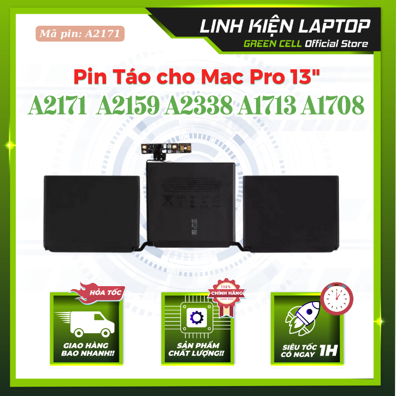 Pin Laptop MB Pro A2171 dùng cho MB Pro 13" A2159 (Mid 2019) A2289 A2338 (Late 2020) ZIN - 3 ...