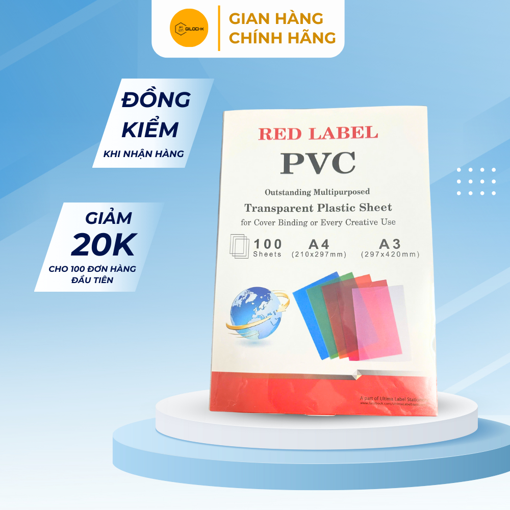 Bìa mica A3, A4, A5, bìa bóng kính mỏng trung dày 0,15mm số lượng 10 tờ/ tập, chịu nhiệt cao ...