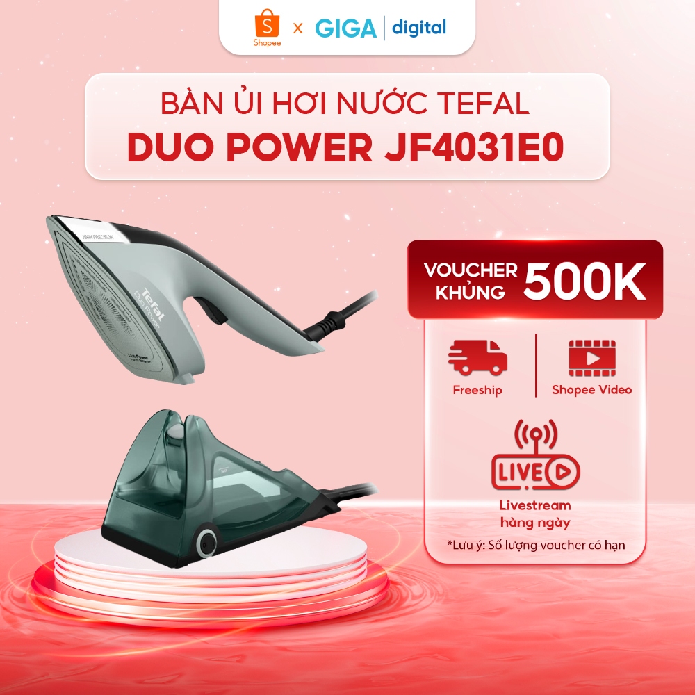Bàn ủi hơi nước Tefal 2 trong 1 Duo Power JF4031E0 - Ủi nằm và đứng tiện lợi | Shopee Việt Nam
