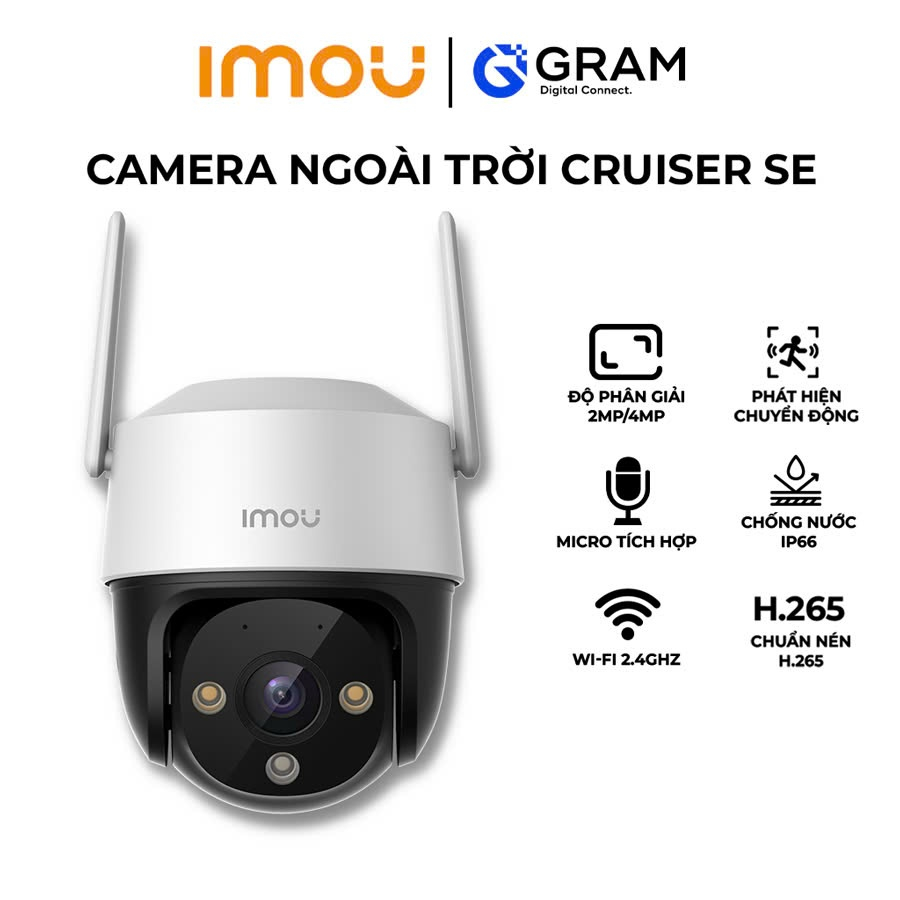 Camera IMOU Wifi Ngoài TrờI CRUISER SE, XOAY 360° Siêu Nét Ban Đêm Có ...