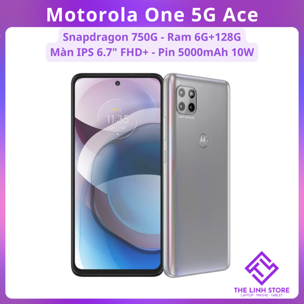 Điện thoại Motorola One 5G Ace XT2113 - Snapdragon 750G màn 6.7 inch FHD+ | Shopee Việt Nam