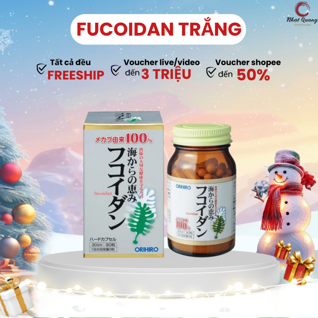 Tảo Fucoidan trắng Orihiro 90 viên - Hàng nội địa Nhật Bản | Shopee ...