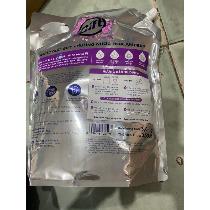 Nước giặt xả gift bịch 3,6kg(3,5L) | Shopee Việt Nam