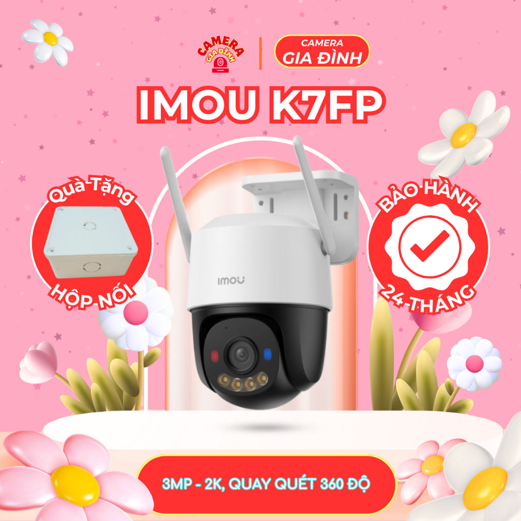 Camera IMOU Cruiser SC K7FP 3MP Quay quét linh hoạt, ban đêm màu, có ...